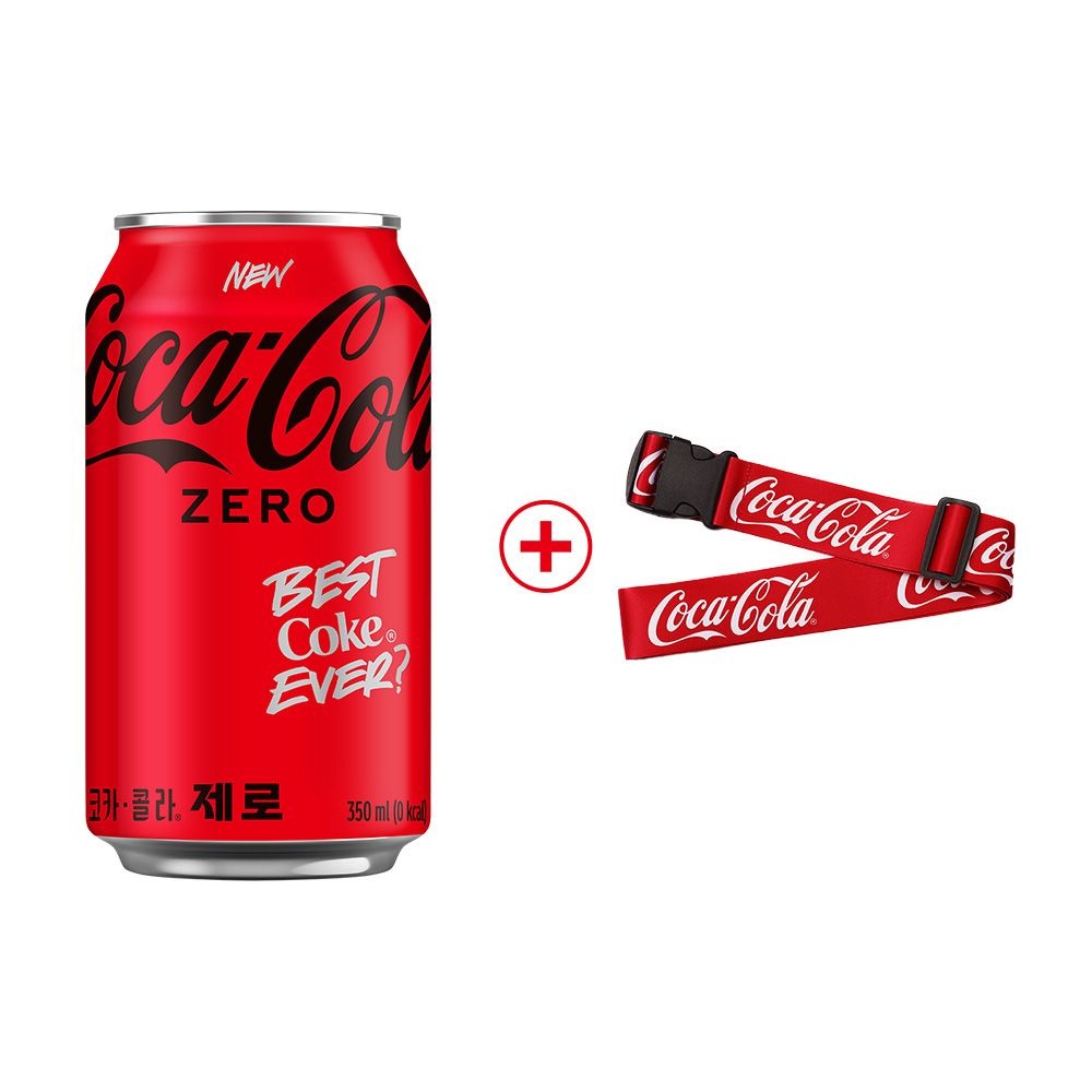 [코카콜라](본사직영)코카콜라 제로 350ml캔 24개입+ 코카콜라 캐리어벨트 증정 : 롯데ON