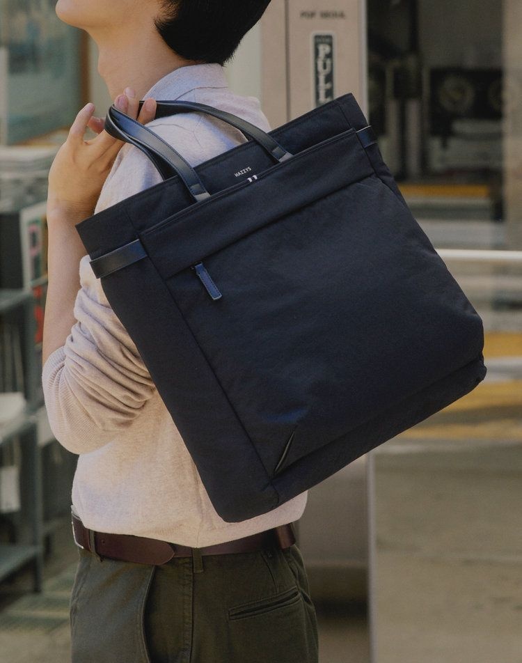 [헤지스 ACC][HATCH-BAG] 블랙 나일론 토트백HJBA6E330BK : 롯데ON