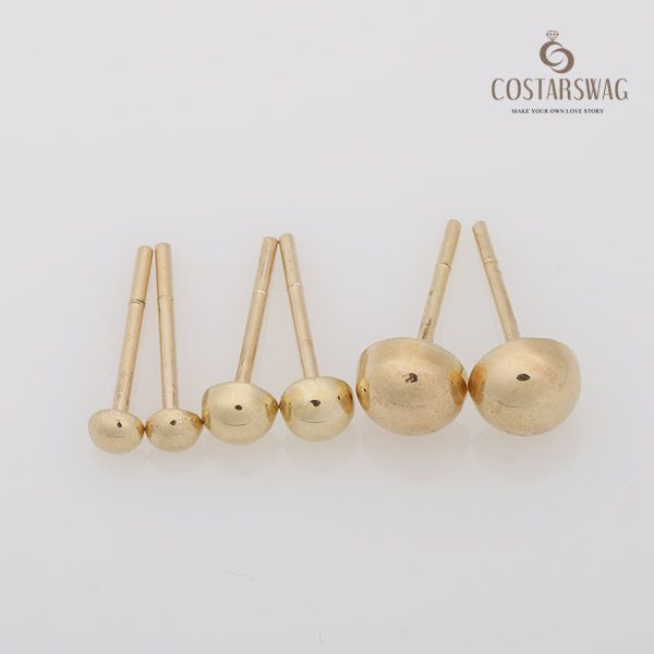 코스타스웨그 14K 3mm 반볼 귀걸이 - 에누리 가격비교
