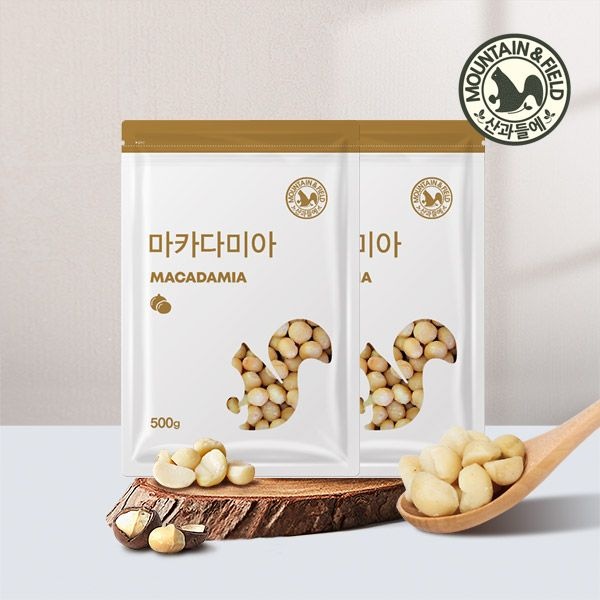 [산과들에]부드러운 24년산 마카다미아1kg (500gx2) 햇 견과류 : 롯데ON